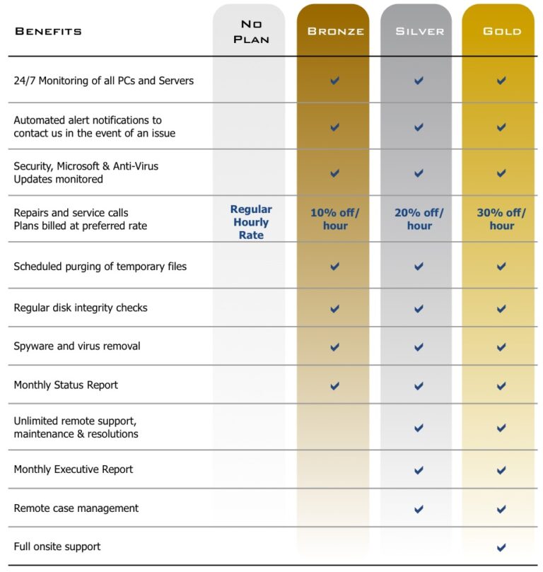 Managed Service Plans – Business Technology Insight, LLC